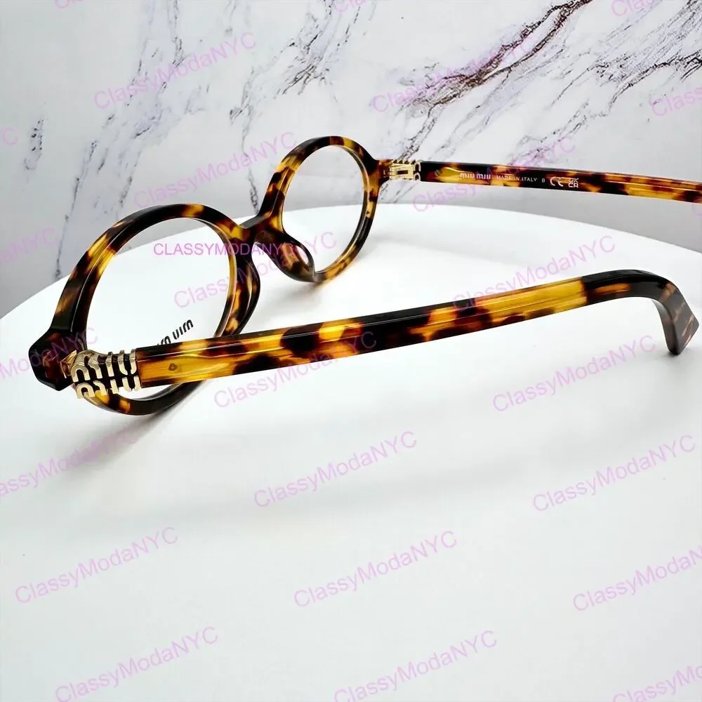 Miu Miu | Accessories | New Miu Miu Womens Eyeglasses Brown Oval Full ...